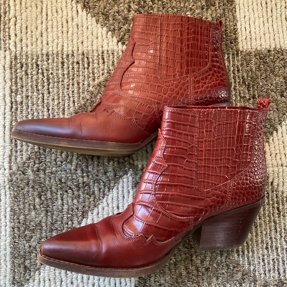 Sam Edelman | Shoes | Sam Edelman Red Cowboy Boots | Poshmark
